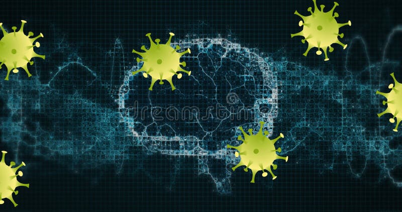 Image of Virus Cells Over Brain Stock Image - Image of laboratory ...