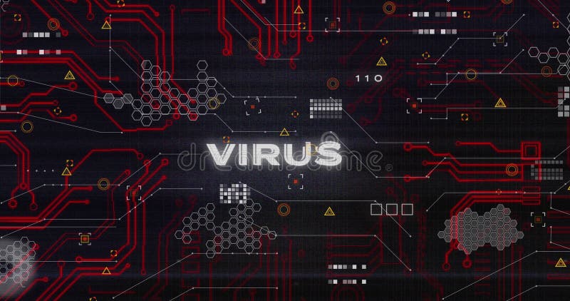Image of Virus Text and Data Processing Stock Illustration ...