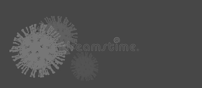 Image of Viruses on a Gray Background Stock Illustration - Illustration ...