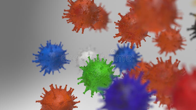 The Image of Viruses on a Local Background Stock Illustration ...