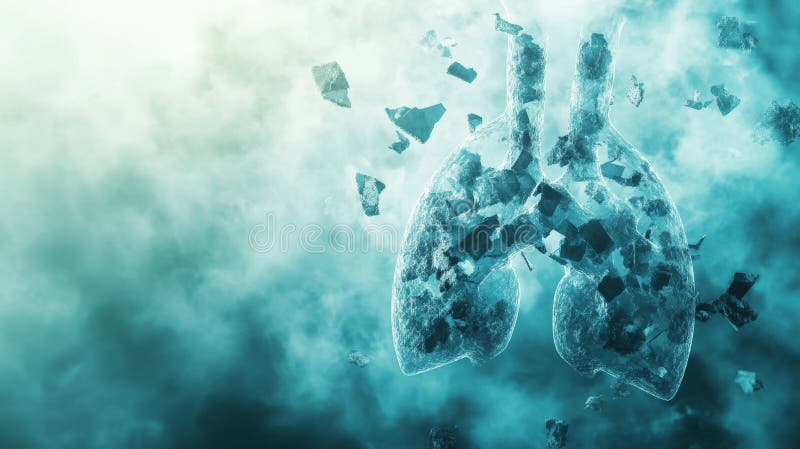 Respiratory Failure Shattered Lung Concept Illustrating Acute ...