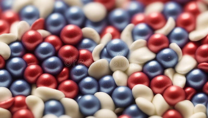An Image of a Visually Rhythmic Image of Red, White and Blue Candy ...