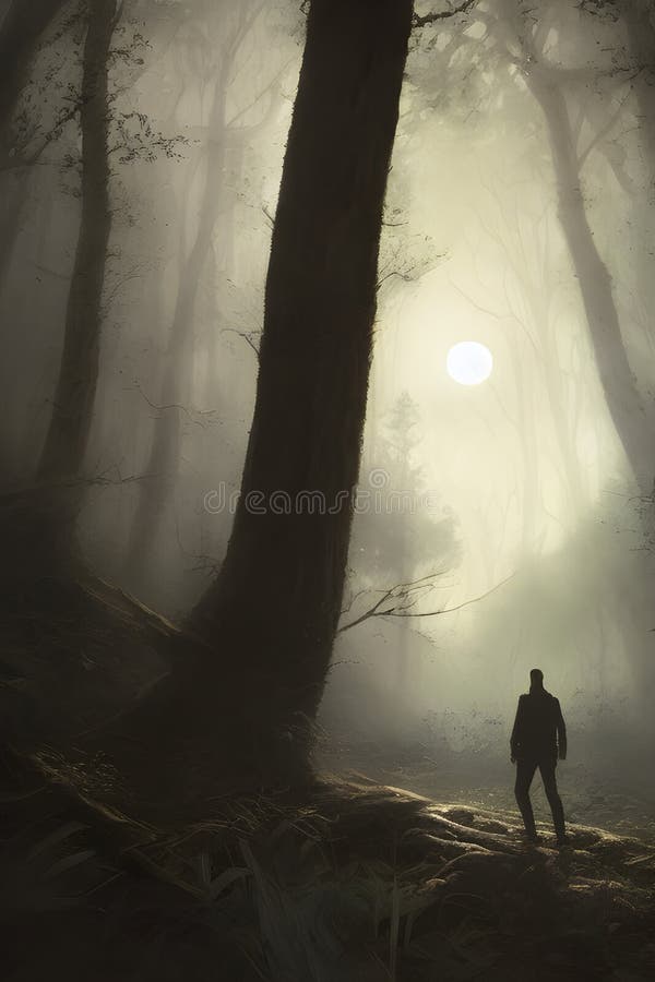 Image of the a Vivid Illustration of a Mysterious Shadow Creature ...