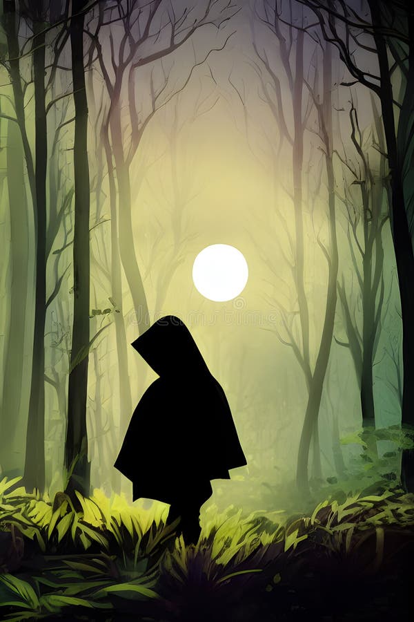 Mysterious Shadow on the Wall in 8K Resolution Stock Illustration ...