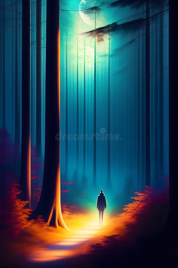 Image of the a Vivid Illustration of a Mysterious Shadow Creature ...