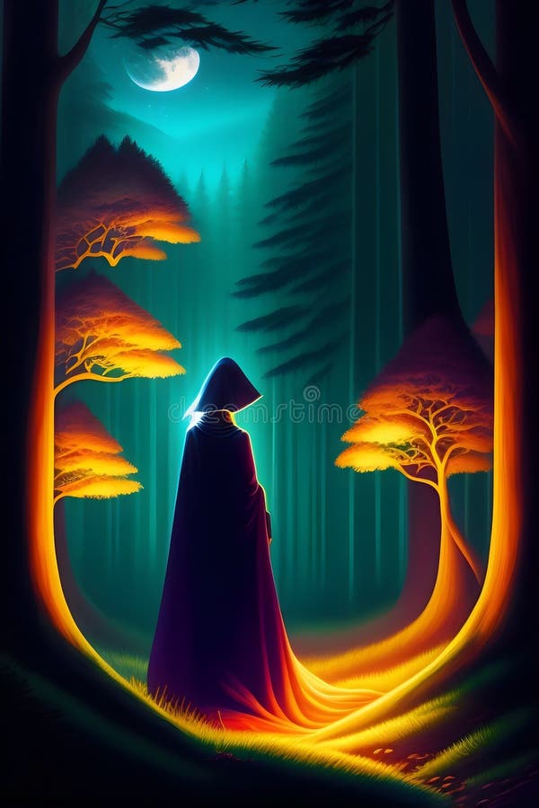 Image of the a Vivid Illustration of a Mysterious Shadow Creature ...