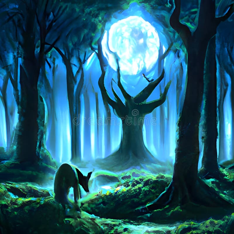 Image of the a Vivid Illustration of a Mysterious Shadow Creature ...