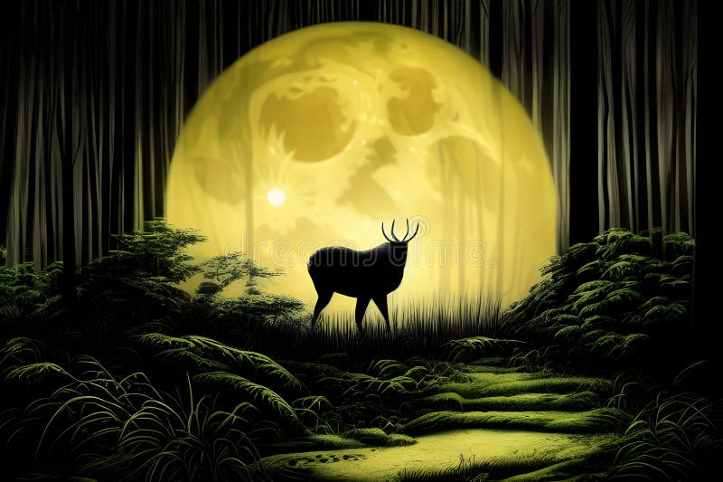 Image of the a Vivid Illustration of a Mysterious Shadow Creature ...