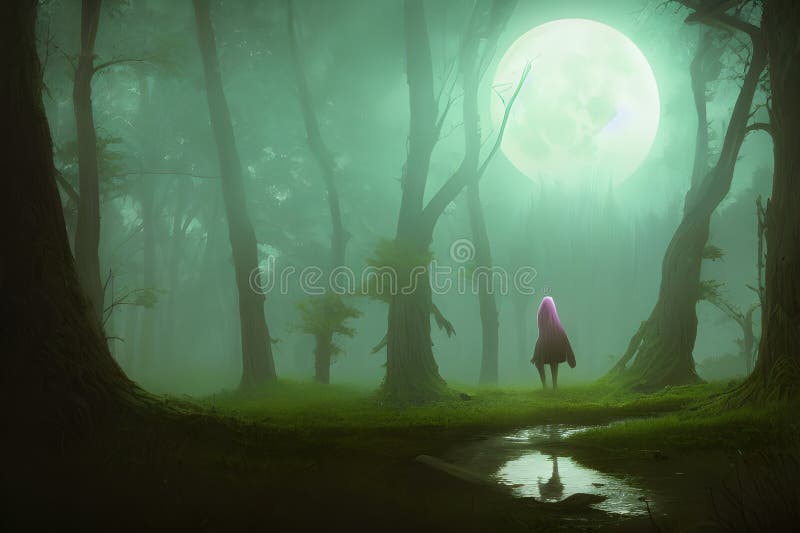 Image of the a Vivid Illustration of a Mysterious Shadow Creature ...