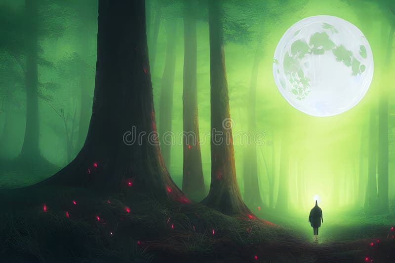 Image of the a Vivid Illustration of a Mysterious Shadow Creature ...