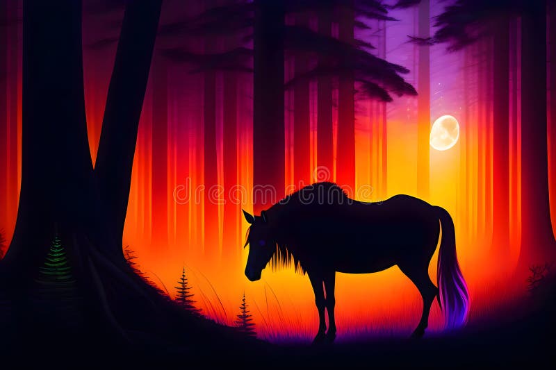 Image of the a Vivid Illustration of a Mysterious Shadow Creature ...