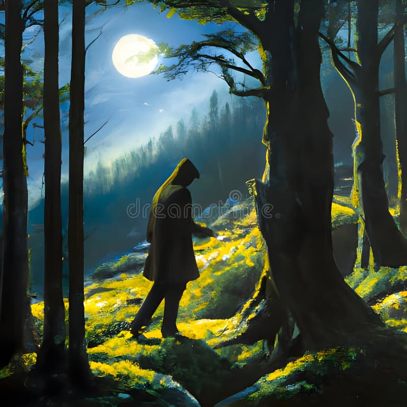 Image of the a Vivid Illustration of a Mysterious Shadow Creature ...