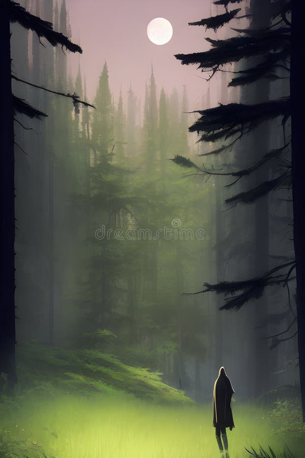 Image of the a Vivid Illustration of a Mysterious Shadow Creature ...