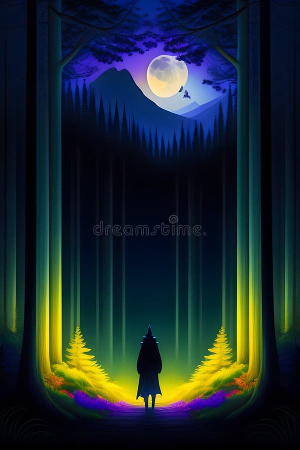 Image of the a Vivid Illustration of a Mysterious Shadow Creature ...