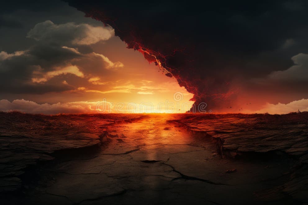 An Image of a Volcano Erupting into the Sky Stock Illustration ...