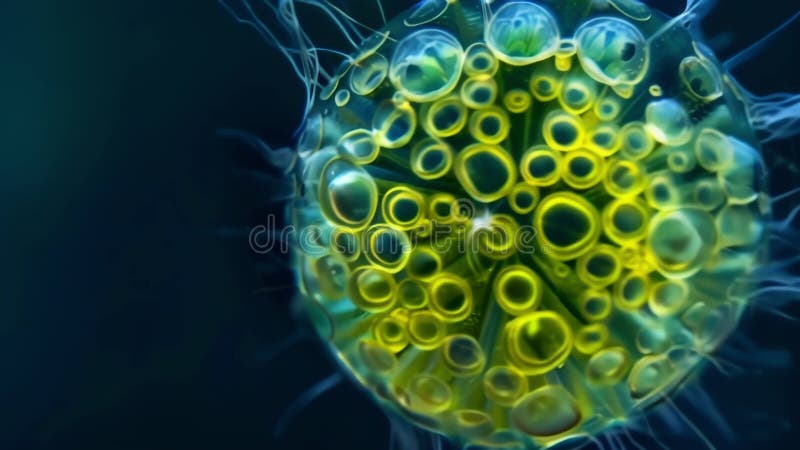 An Image of a Volvox a Spherical Green Algae Made Up of Thousands of ...
