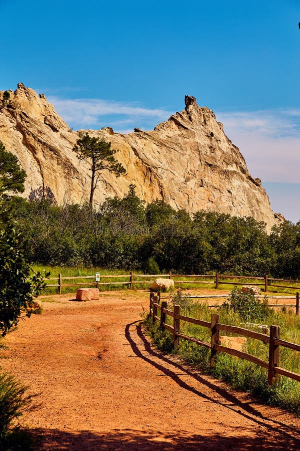 Walking Path of Red Dirt through Pillars of Rock Park Stock Image ...