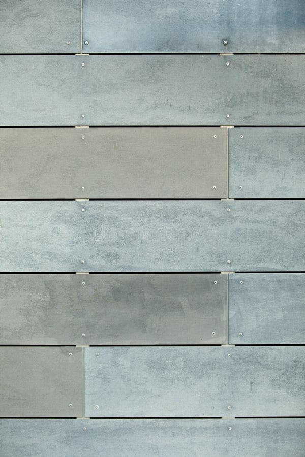 A Wall Clad with Ventilated Facade Cement Tiles Stock Photo - Image of ...