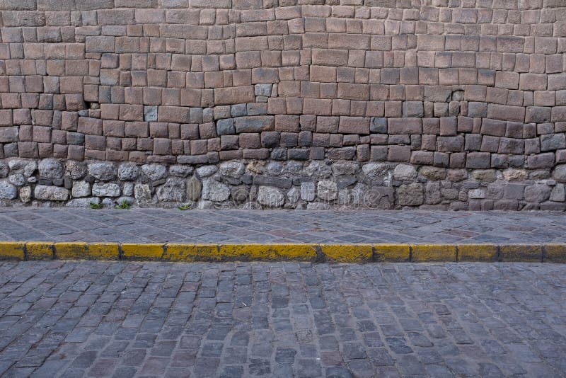 Image of a Wall in Cusco Peru. Stock Image - Image of construction ...