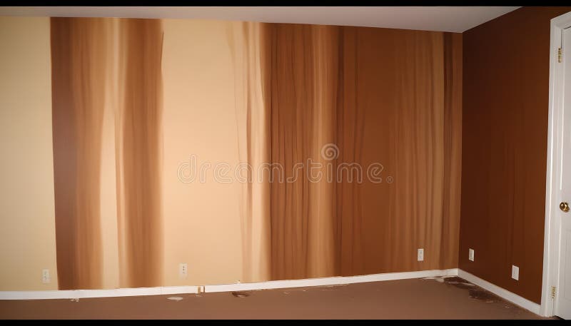 Image of a Wall with Vertical Brown Stripes. the Wall is in a Room that ...