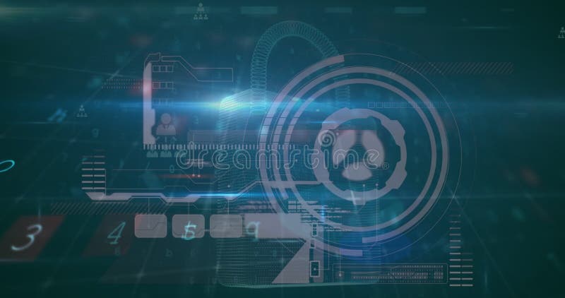 Image of Warning Text and Network of Connections Over Blue Background ...