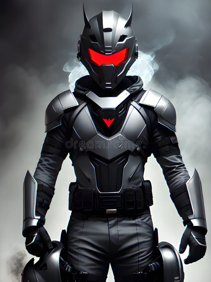 Image of an Warrior with Mask and a Black Helmet, Ai Generated Stock ...