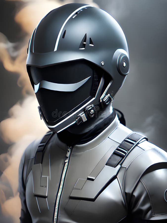 Image of an Warrior with Mask and a Black Helmet, Ai Generated Stock ...