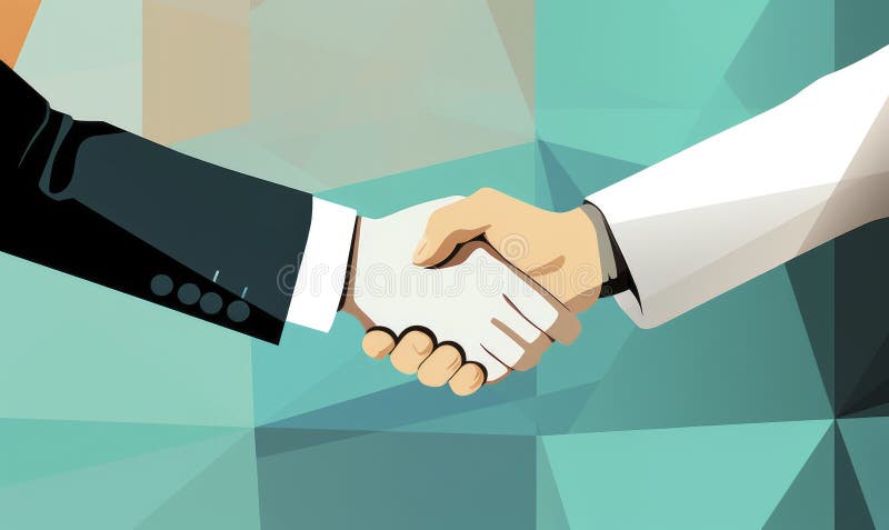 Handshake of Business Partners.Vector Flat Style Illustration Stock ...