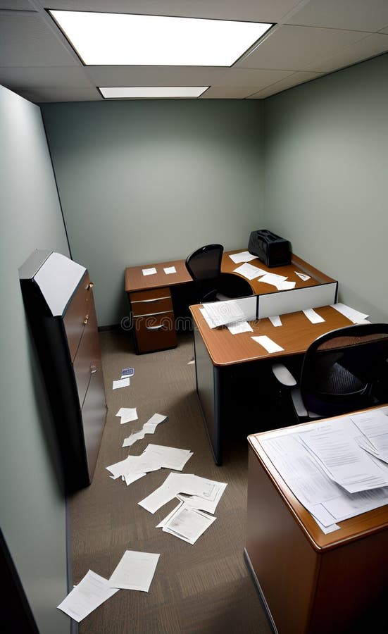 Bankrupted Company - Abandoned Office Space Stock Illustration ...