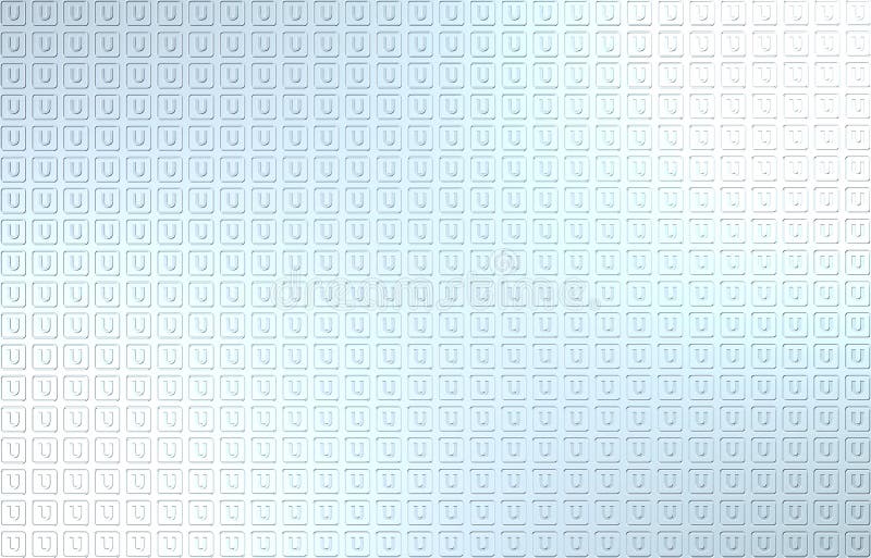 Texture with Letter U in Beveled Square, Background, Imaginative ...