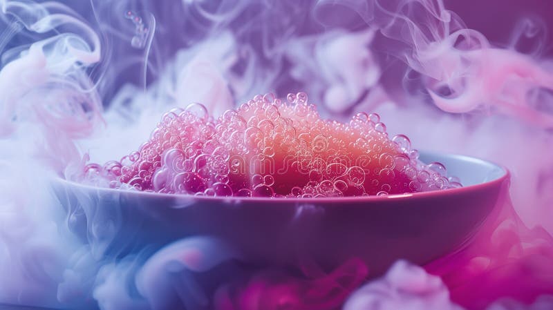 A Bowl of Food with Smoke Coming Out of it Stock Image - Image of ...