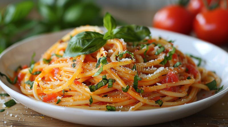 Delicious Pasta in a Beautiful Presentation with Exquisite Dishes Stock ...