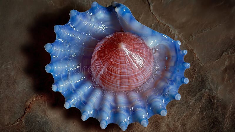 A Beautiful Vibrant Rainbow Seashell on a Tropical Beach. Desktop ...