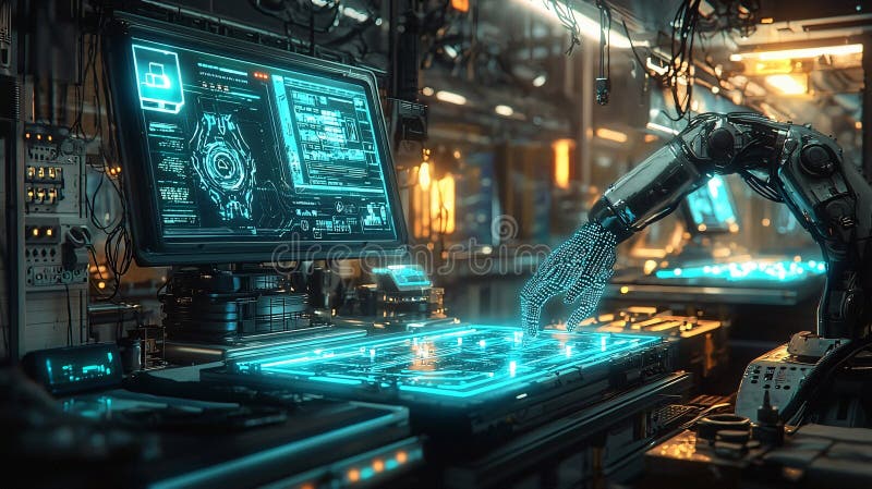 Future-sensitive computer stock image. Image of computer - 373880265