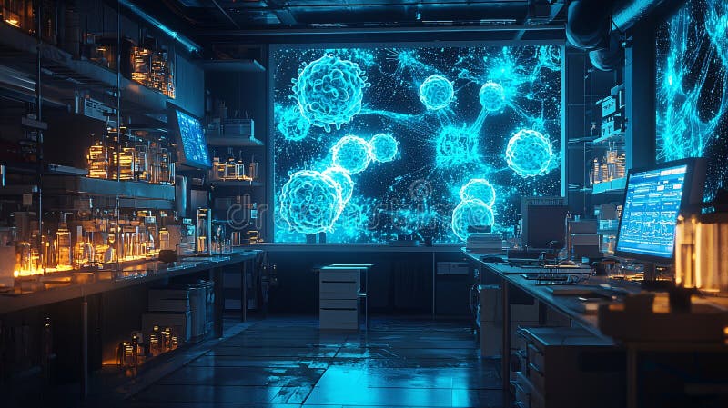 Science Fiction Bar Virus Laboratory Stock Image - Image of future ...