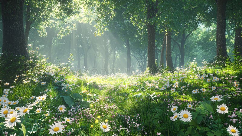 Sunshine Forest Path stock photo. Image of grass, ecology - 373866896