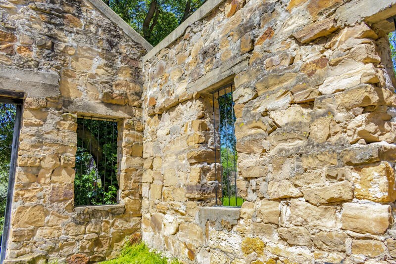 Old Bricks on a Still Standing Building Stock Photo - Image of path ...