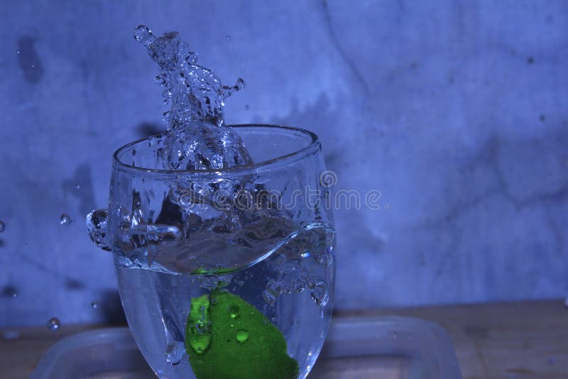 Image of a Water Drop in a Glass Stock Photo - Image of drink, bottle ...
