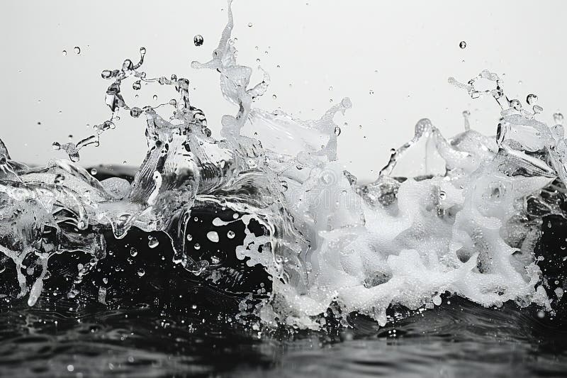 An Image of Water that Has Been Splashed on White Stock Illustration ...