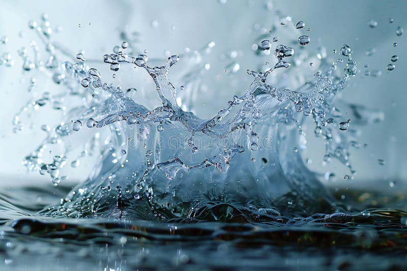 An Image of Water that Has Been Splashed on White Stock Illustration ...