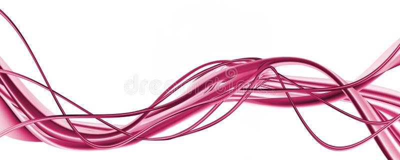 Image of Wavy Pink Lines on a White Background Stock Photo - Image of ...