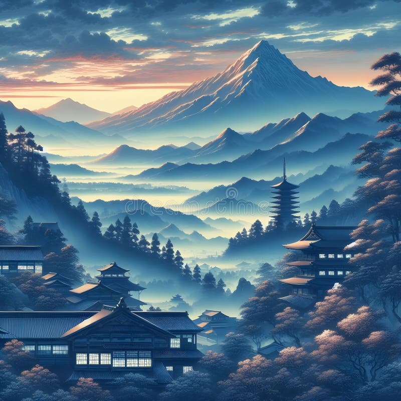 Image of Weather in Japan with Beautiful Landscapes and Mountains ...