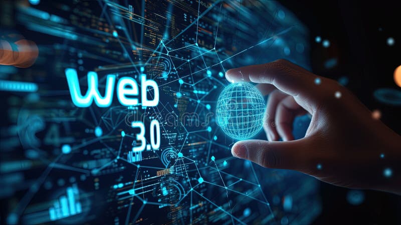 An Image of the Web 3.0 Technology and Concept. Blockchain, Meta, Big ...
