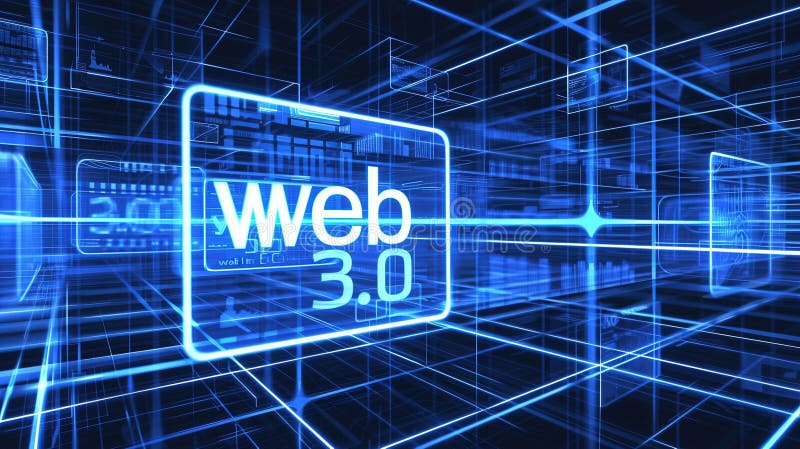 An Image of the Web 3.0 Technology and Concept. Blockchain, Meta, Big ...