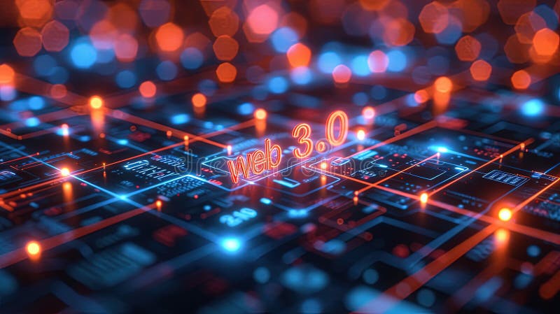 An Image of the Web 3.0 Technology and Concept. Blockchain, Meta, Big ...