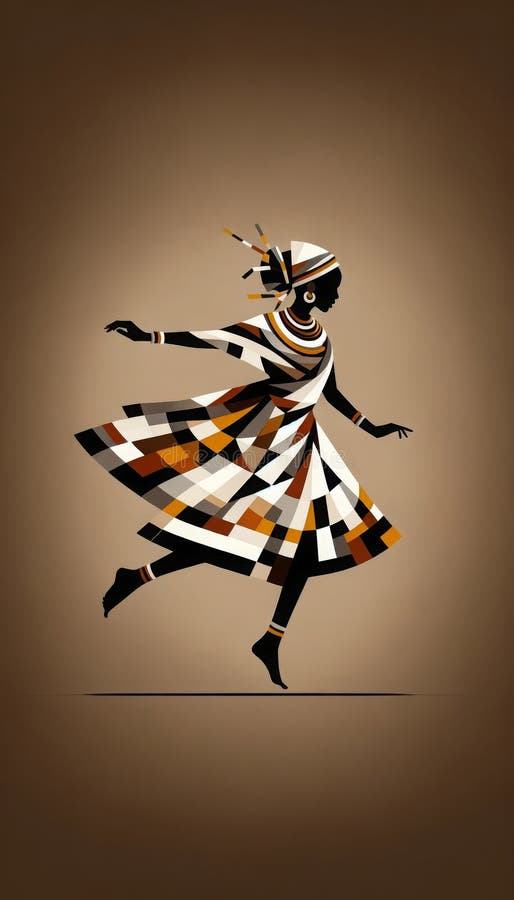Modern Kenyan Art stock illustration. Illustration of motion - 326330716
