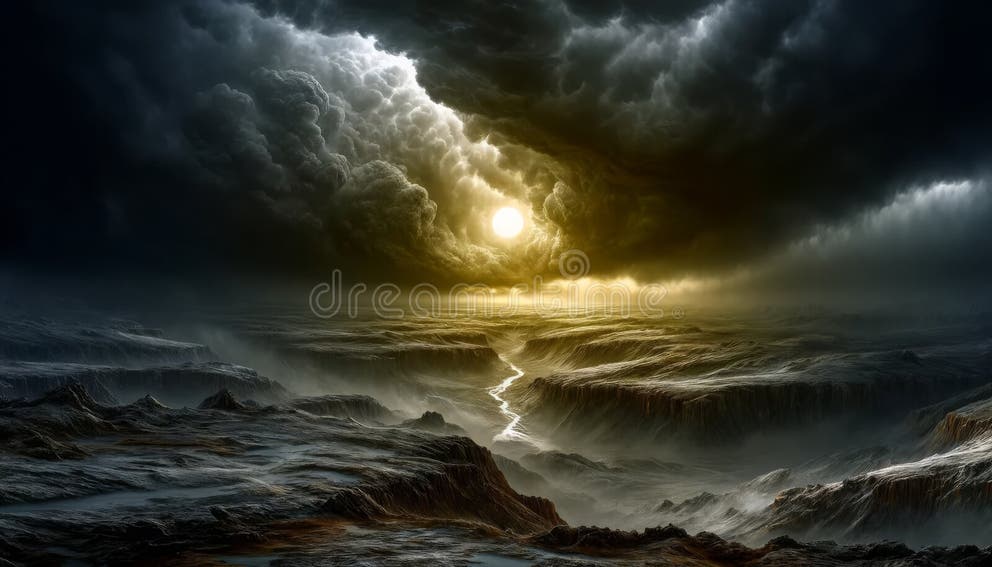 Toxic Terrain Exploration stock illustration. Illustration of galaxy ...