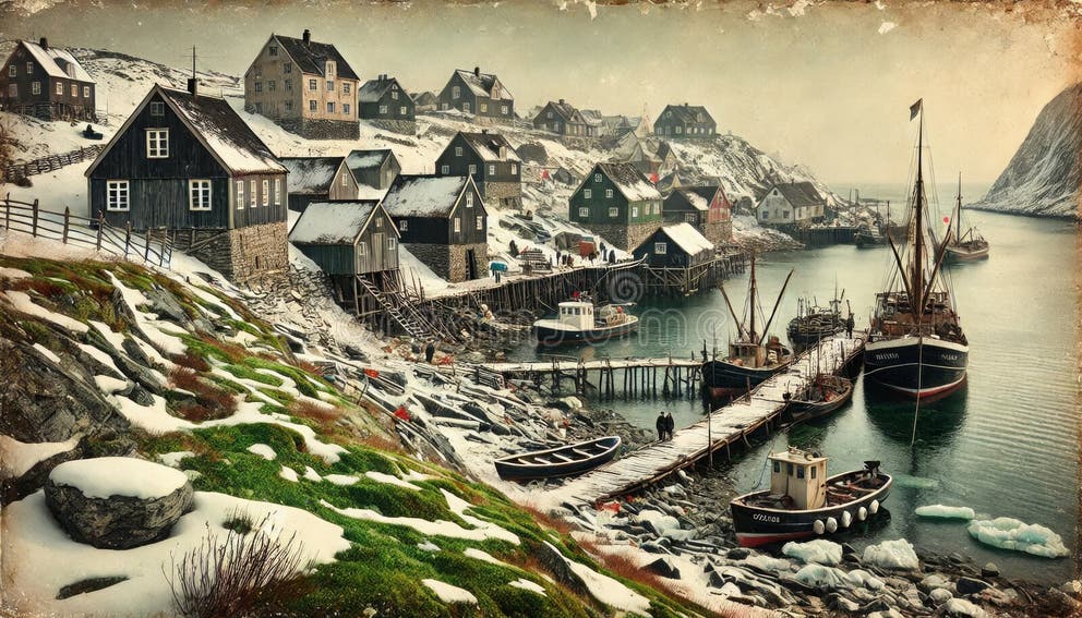 Northern Harbor Charm stock illustration. Illustration of historic ...
