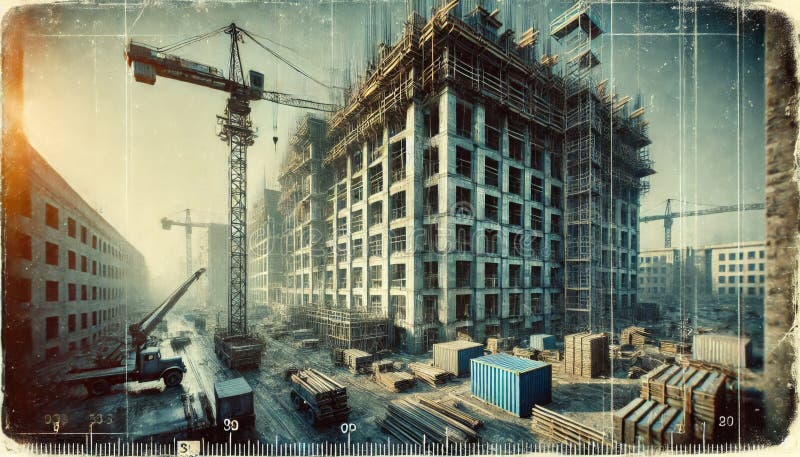 Vintage Urban Expansion stock illustration. Illustration of techniques ...