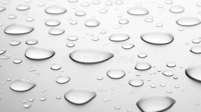 The Image is of a Wet Surface with Many Small Water Droplets Scattered ...